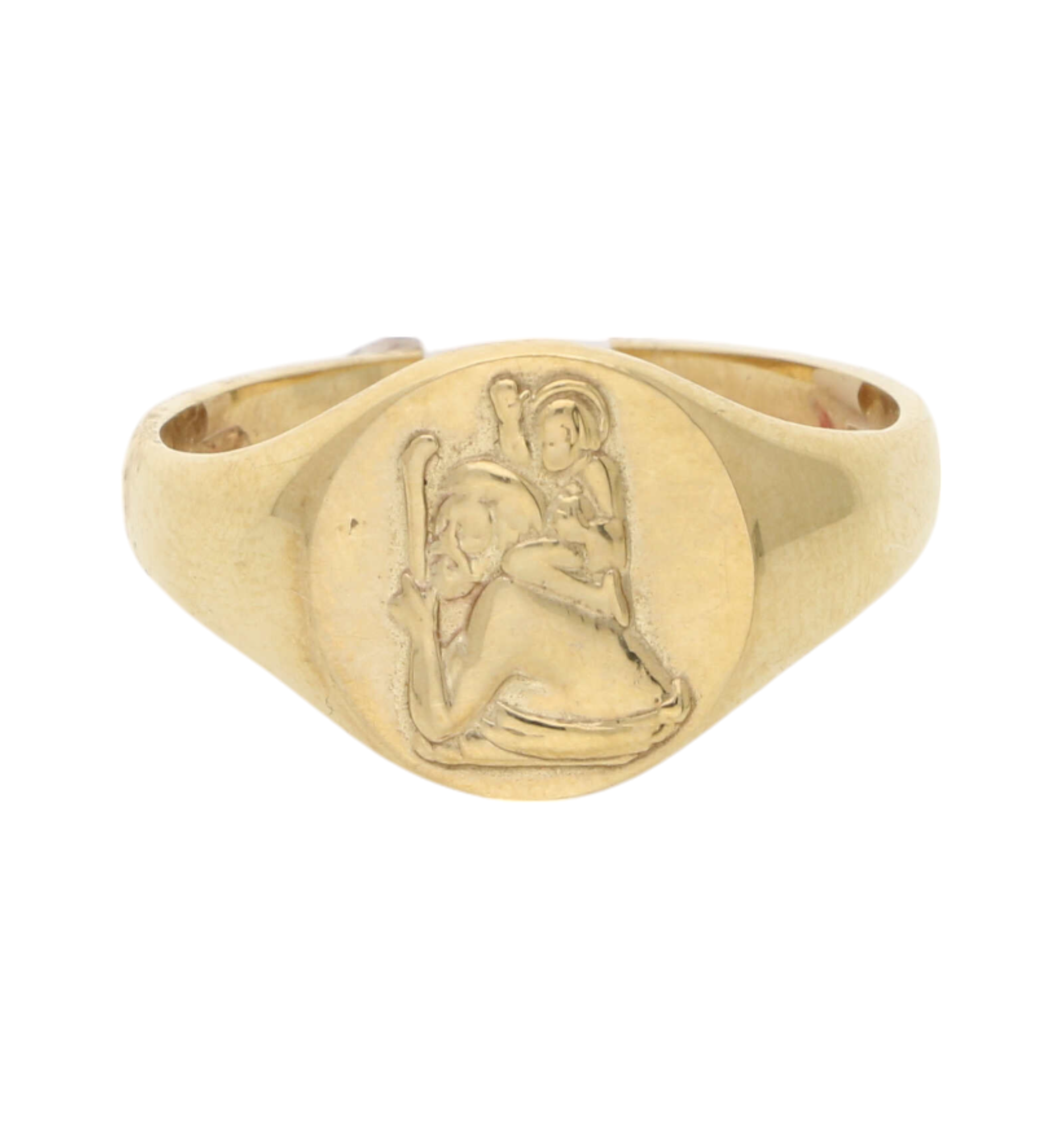 9ct St Christopher signet ring – Wave Antiques