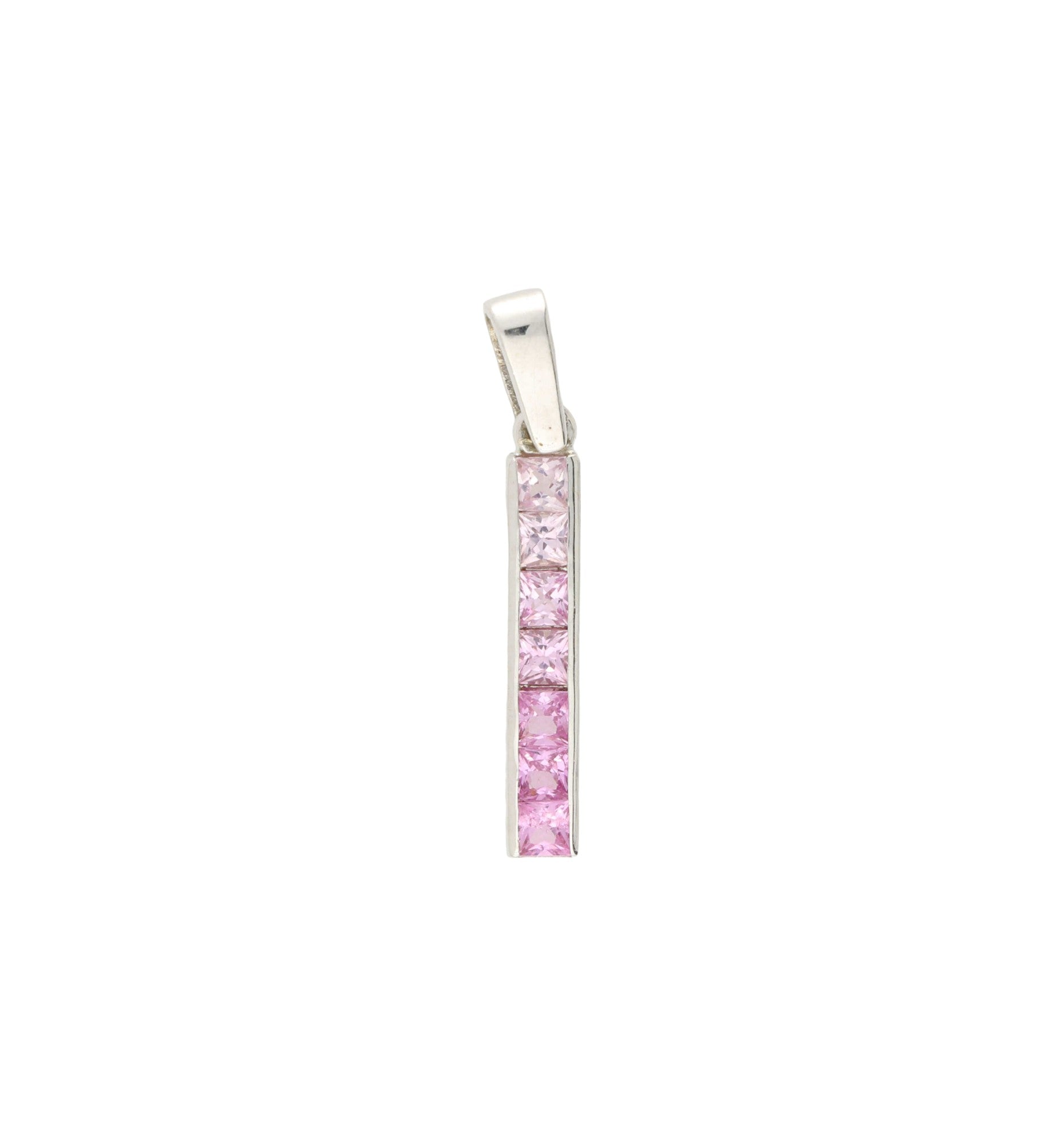 9ct pink sapphire gradient drop pendant – Wave Antiques